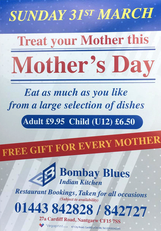 Bombay Blue in Nantgarw CF15 | Indian Takeaway